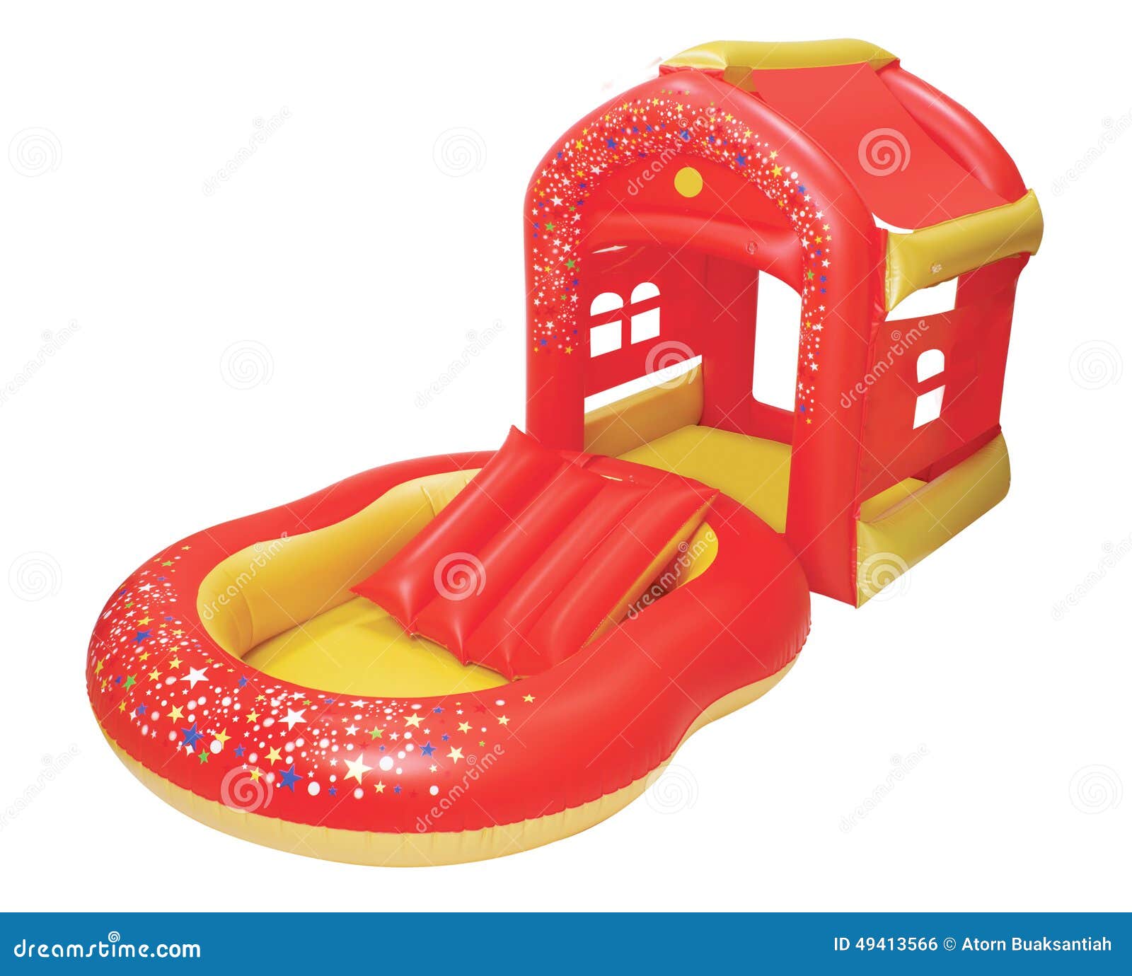 Big Inflatables Slider Isolated White Clipping Path Stock Photos - Free ...