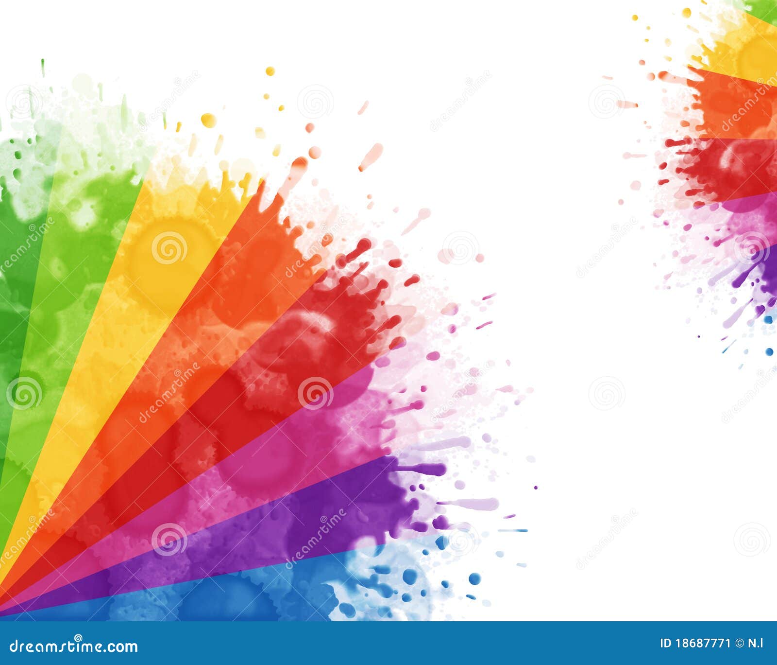 Big ink colorful blots stock illustration. Illustration of fresh - 18687771