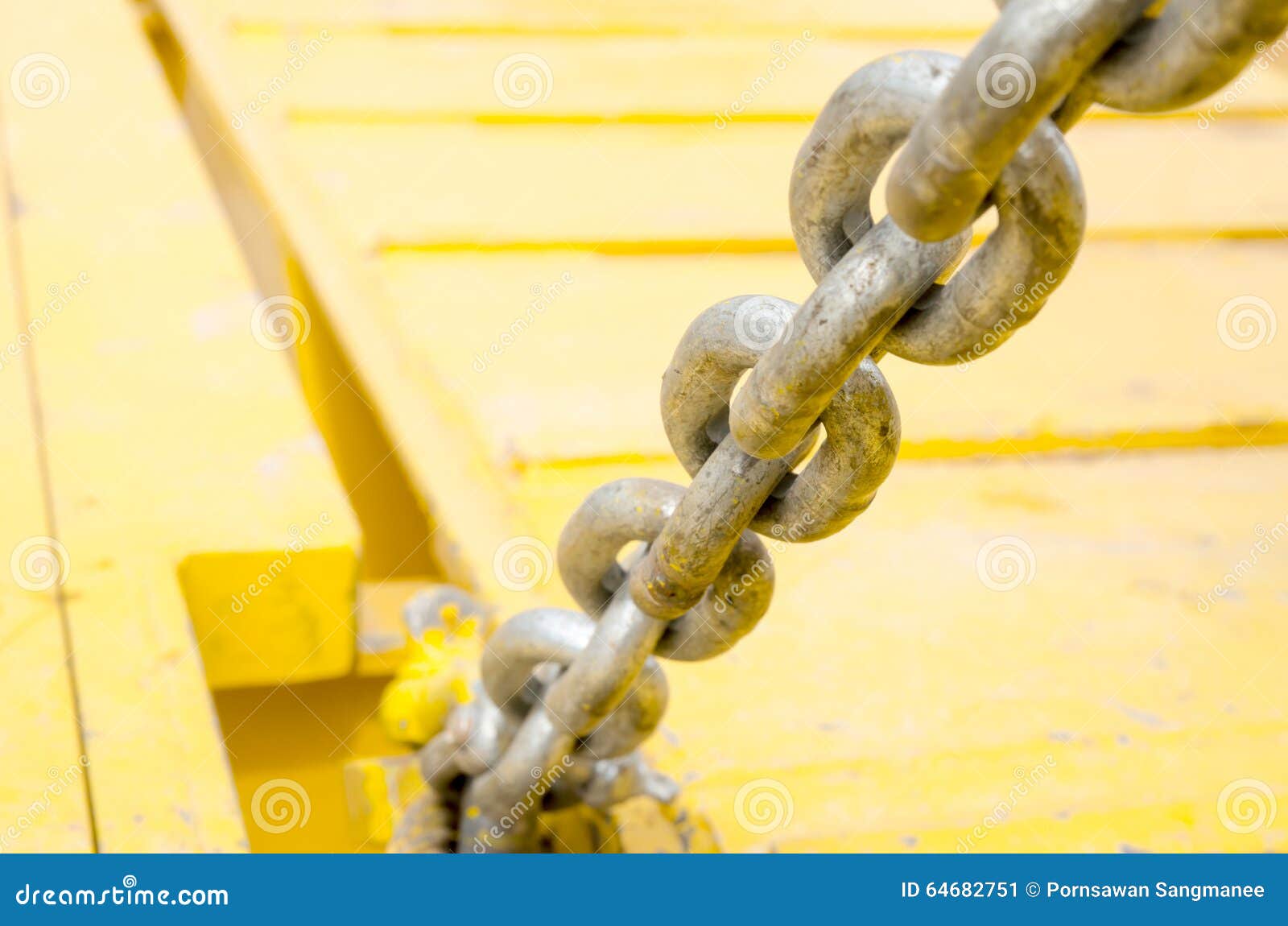 Big iron chain stock image. Image of equipment, port - 64682751
