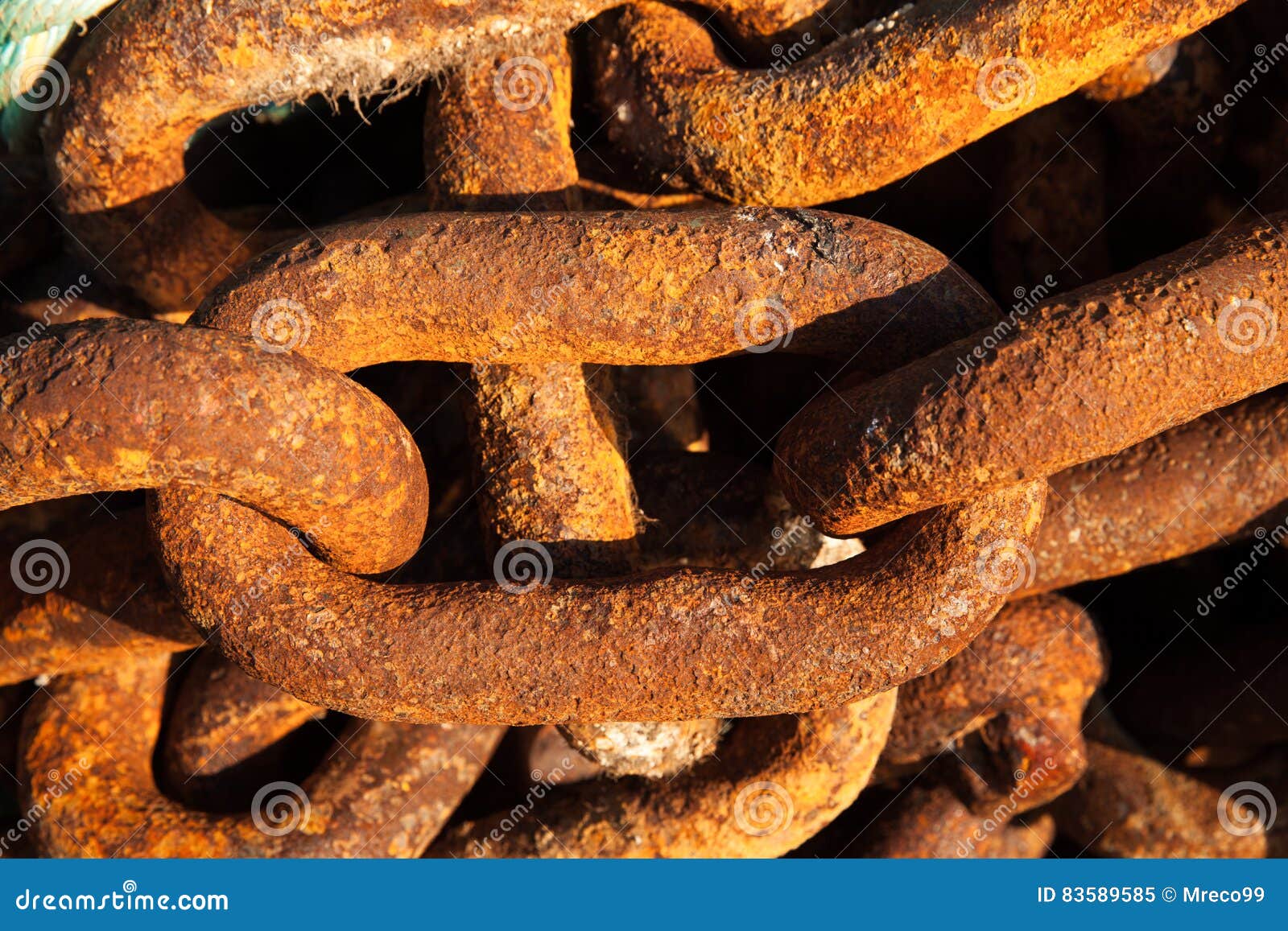 Big Iron Chains from Ships Anchor Stock Image - Image of degraded ...