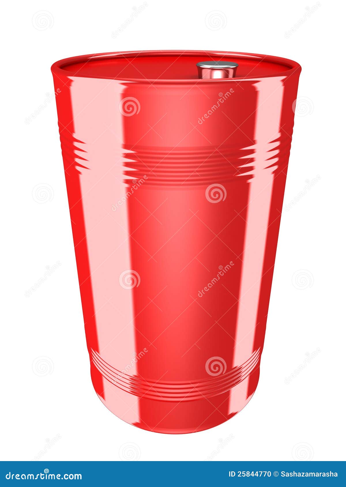 Big Iron Empty Red a Barrel Close Up Over White Stock Illustration ...