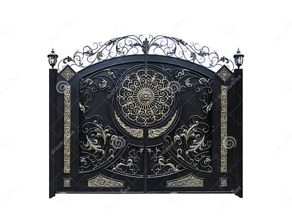 Big iron gate stock image. Image of background, black - 169202487