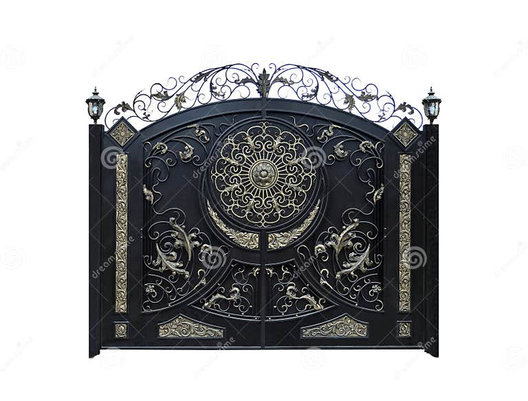 Big iron gate stock image. Image of background, black - 169202487
