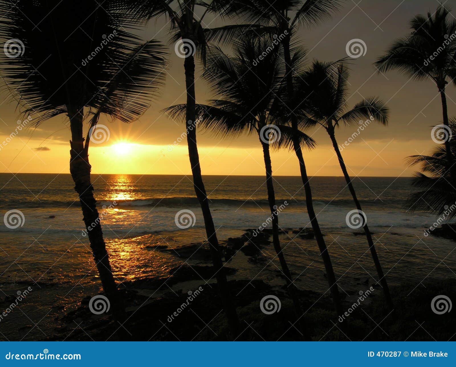 Big Island Sunset stock image. Image of pacific, island - 470287