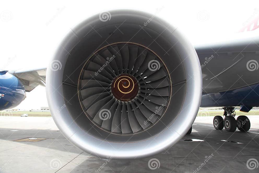 Big jet engine stock image. Image of turbine, jumbo, turbojet - 13669657