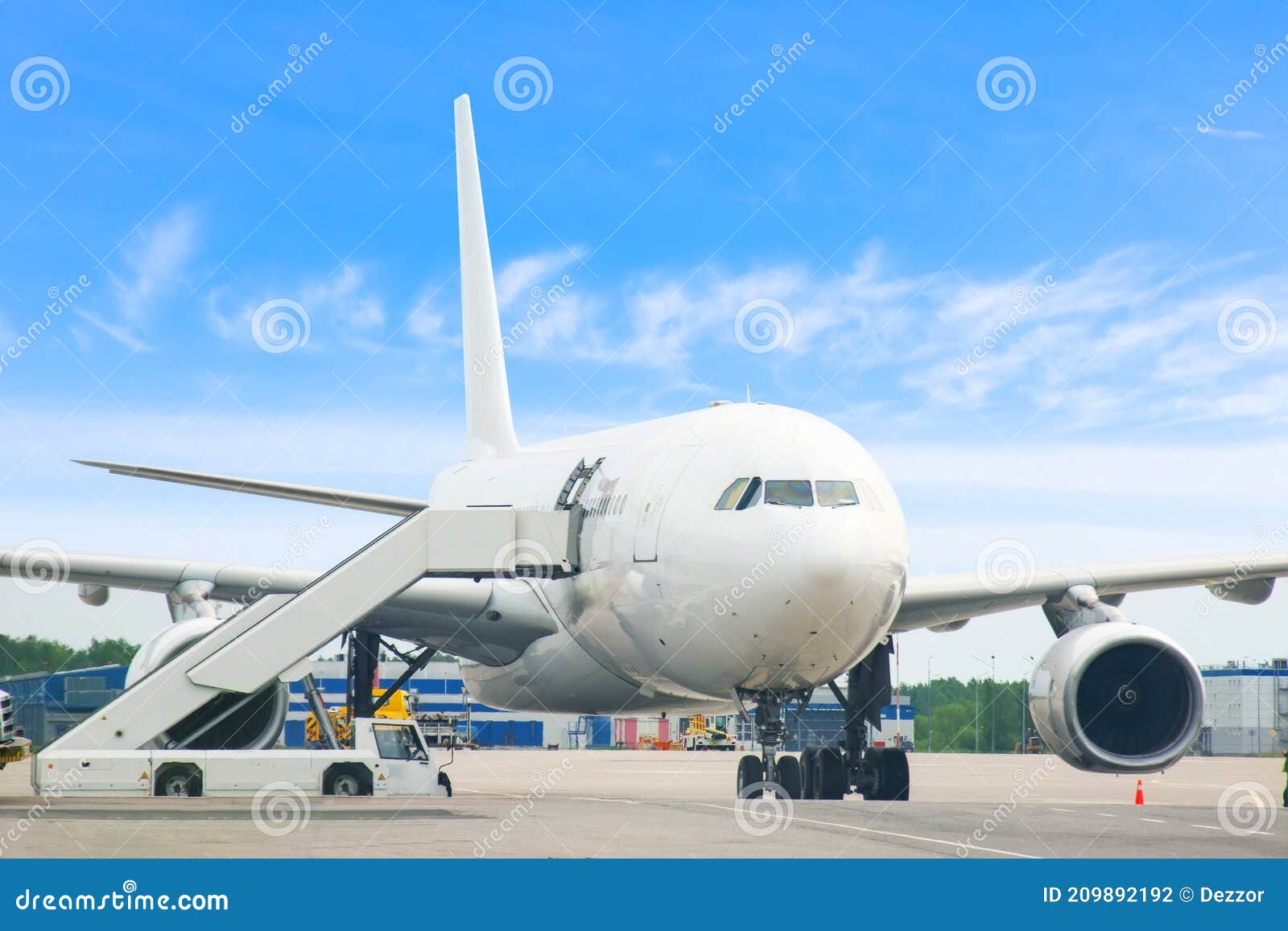 Big Jet Plane Landed and Ready To Receive Passenger Stock Photo - Image ...