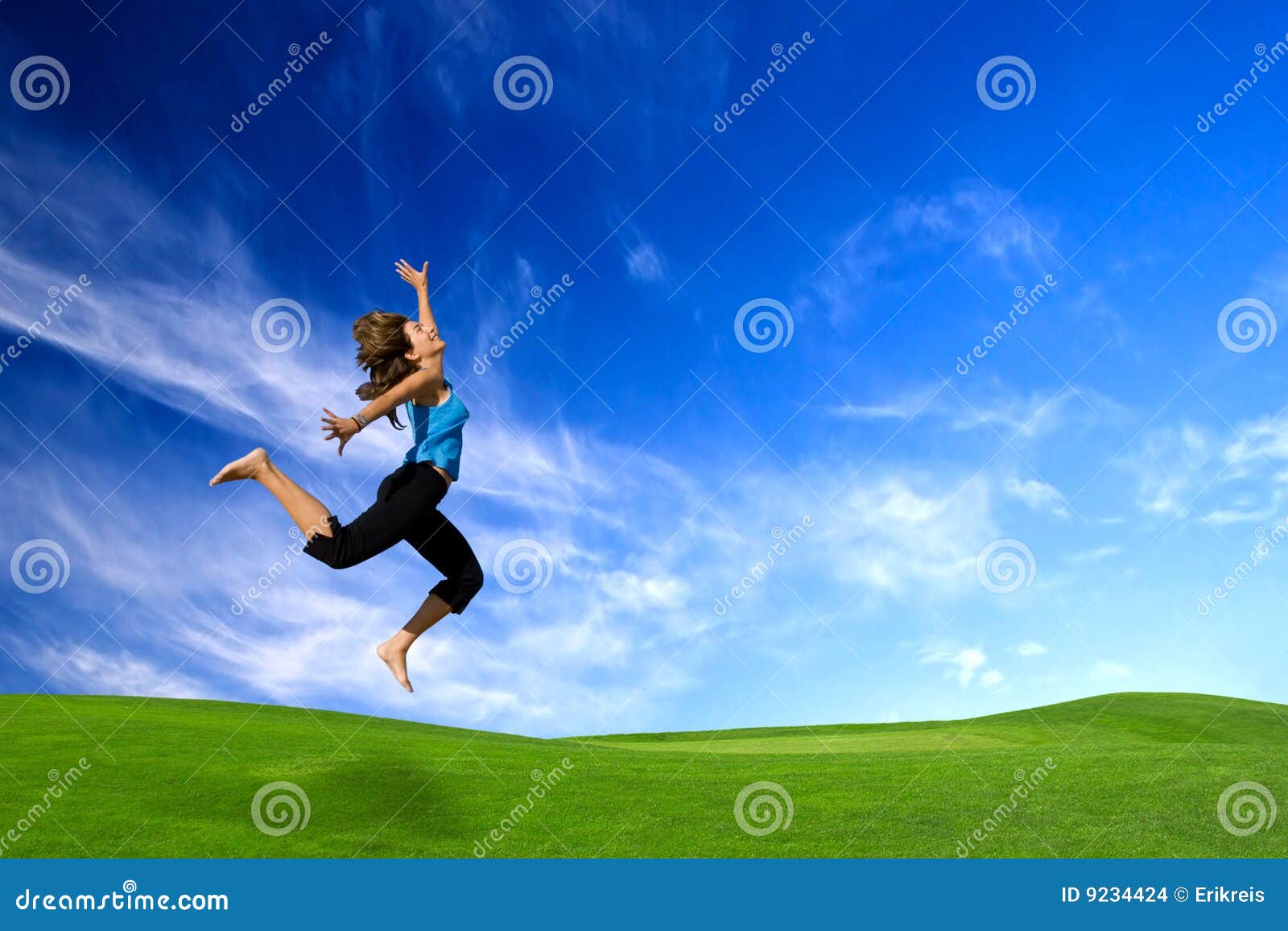 Big Jump stock photo. Image of healthy, blue, green, jump - 9234424