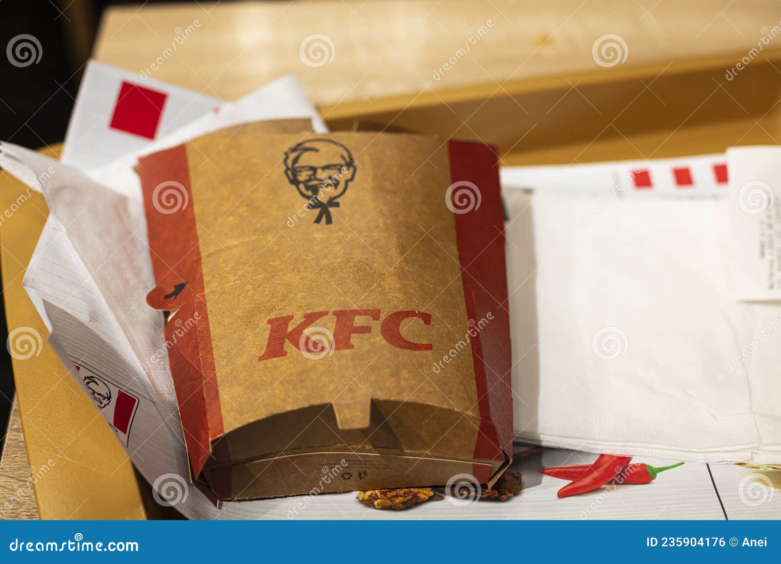 Big KFC Wrap on a KFC Tray in Paper Wrap Editorial Photo - Image of ...