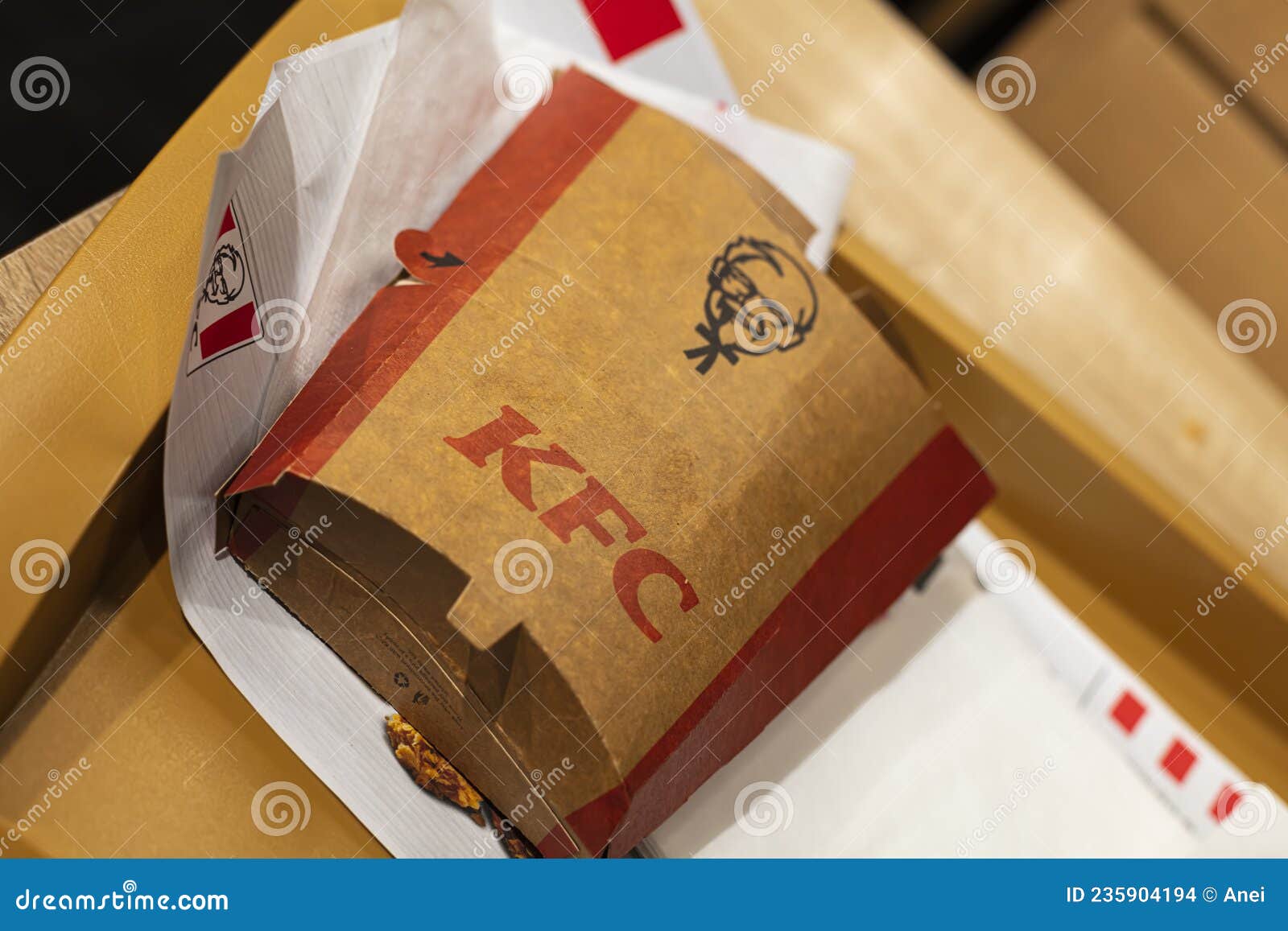 Big KFC Wrap on a KFC Tray in Paper Wrap Editorial Stock Image - Image ...