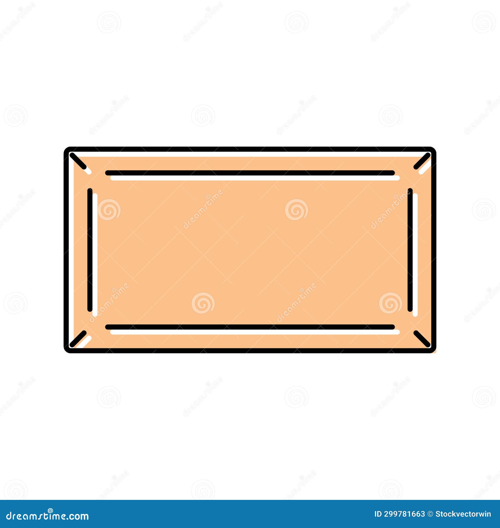 Big Kitchen Table Top View Color Icon Vector Illustration Stock ...