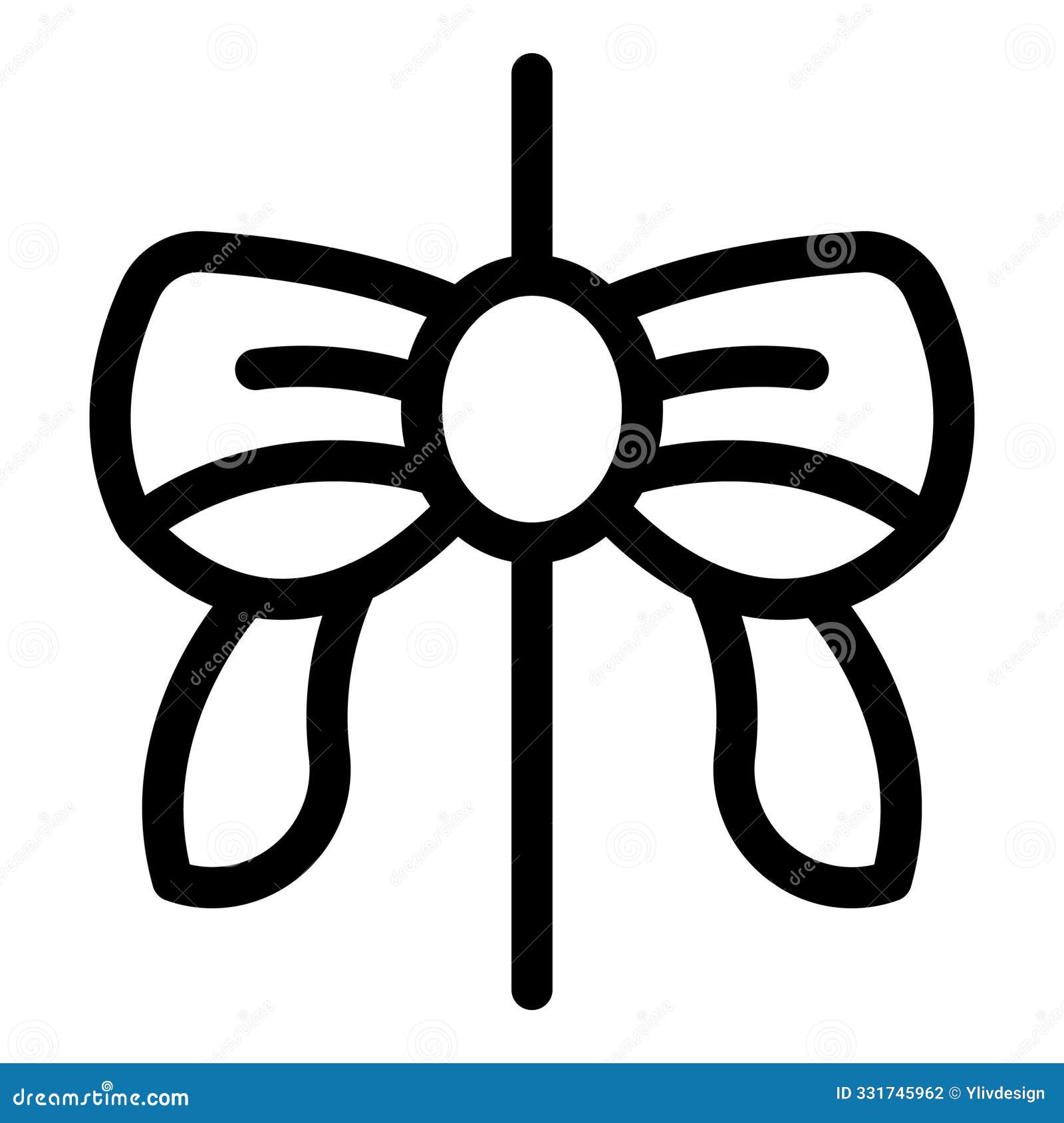 Big Knotted Bow Hanging on a String Icon Stock Vector - Illustration of ...