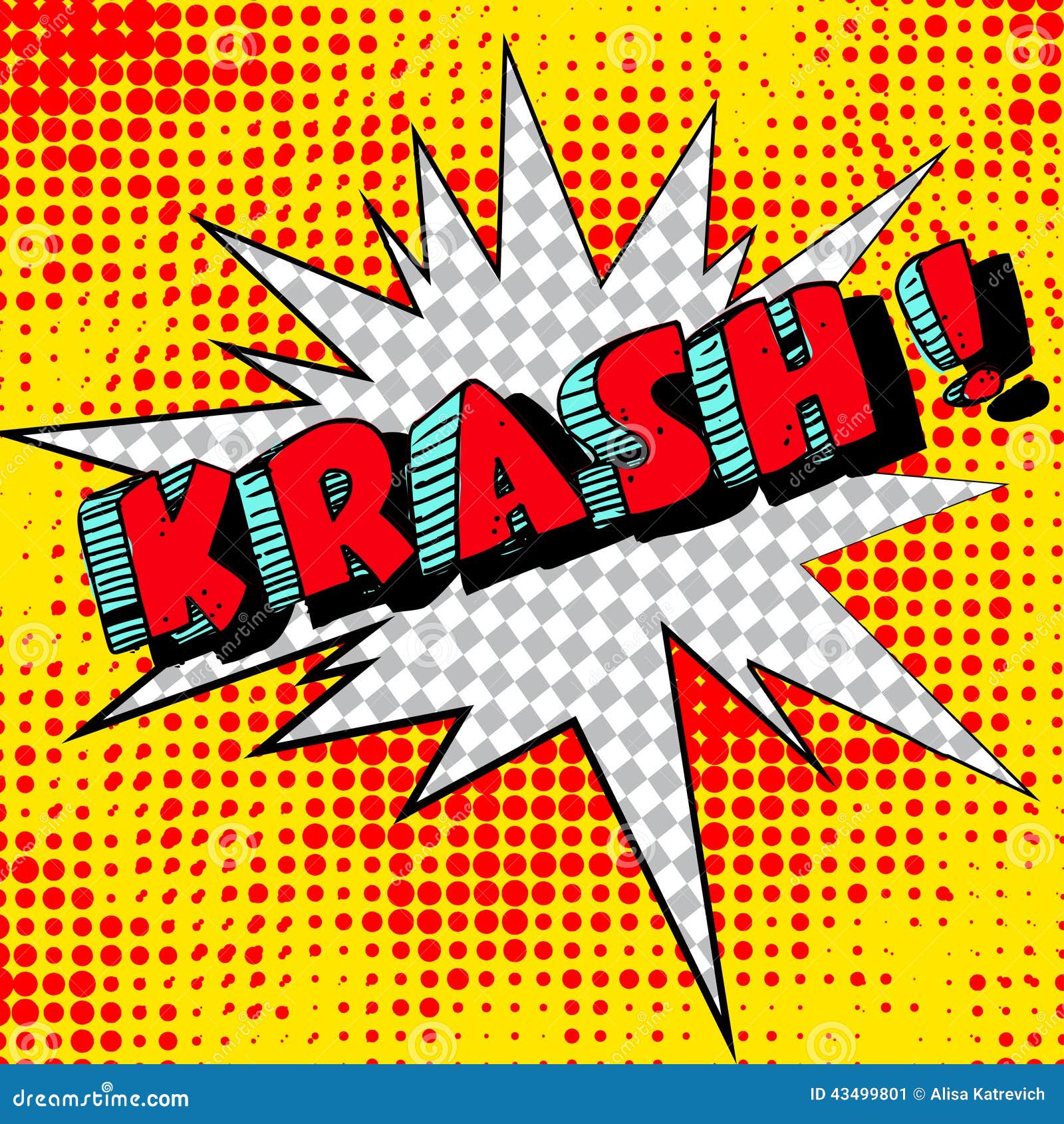 Krash! - Comic Speech Bubble, Cartoon. Vector Illustration ...