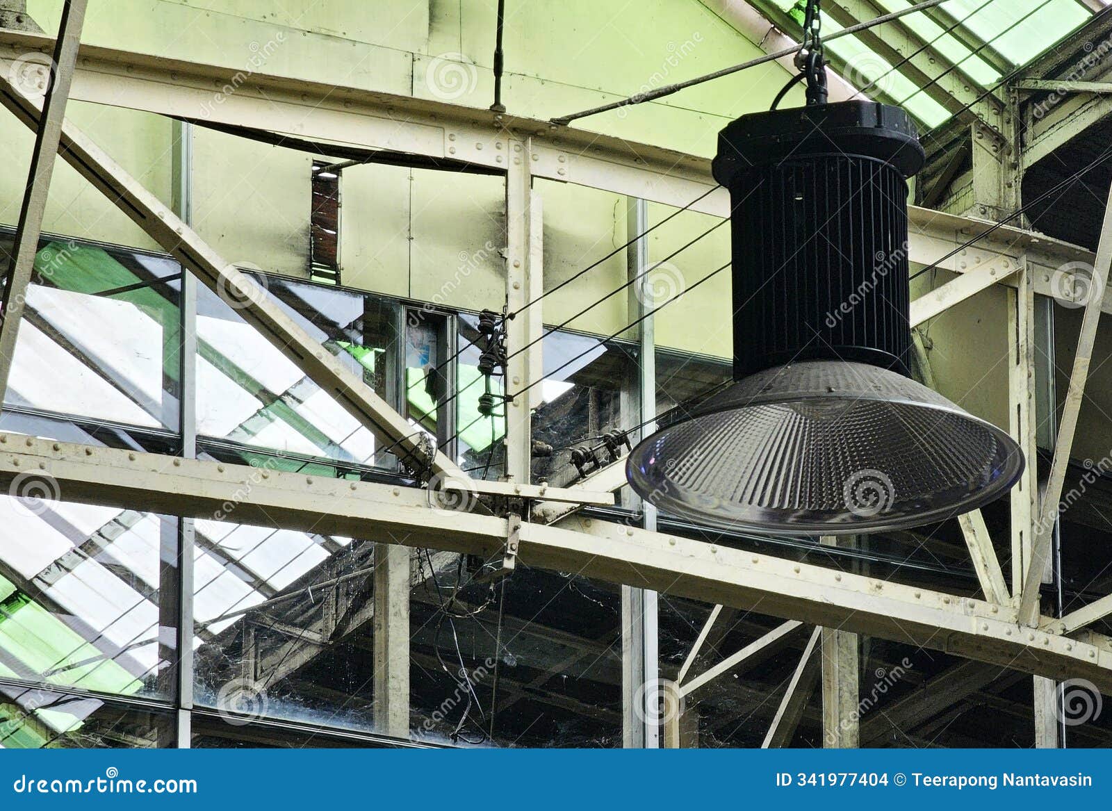Big Lamp Hanging on the Train Station Ceiling. Stock Photo - Image of ...