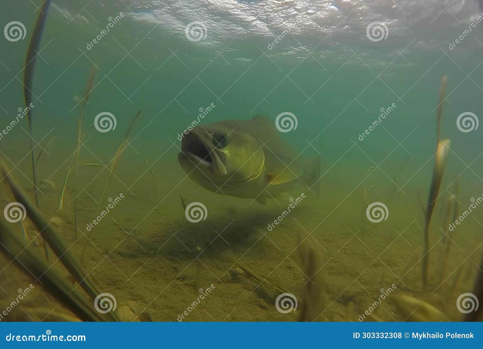 Big Largemouth Bass Fish. Neural Network AI Generated Stock Photo ...