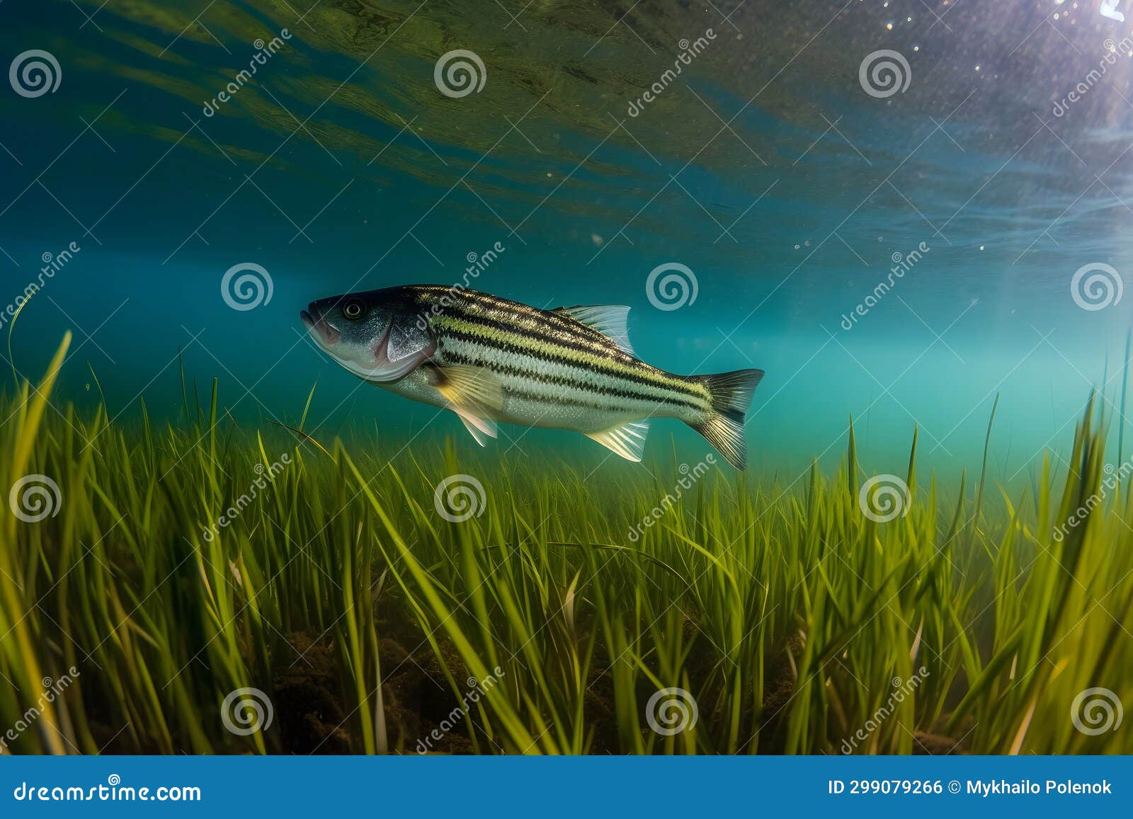Big Largemouth Bass Fish. Neural Network AI Generated Stock Photo ...
