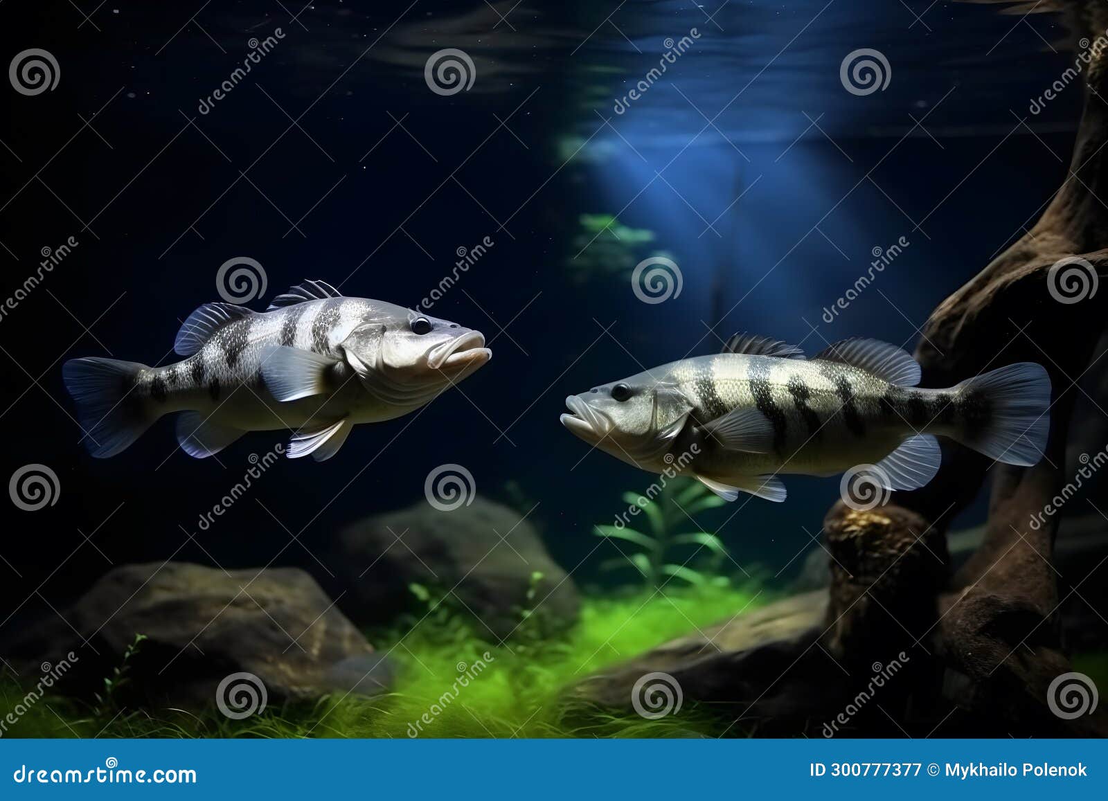 Big Largemouth Bass Fish. Neural Network AI Generated Stock Image ...