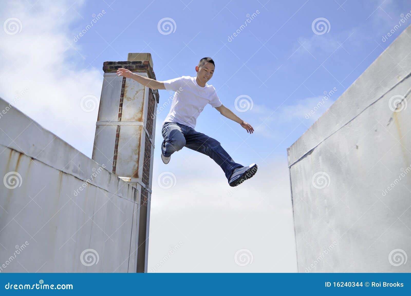 Big leap stock photo. Image of parkour, leap, arms, asian - 16240344