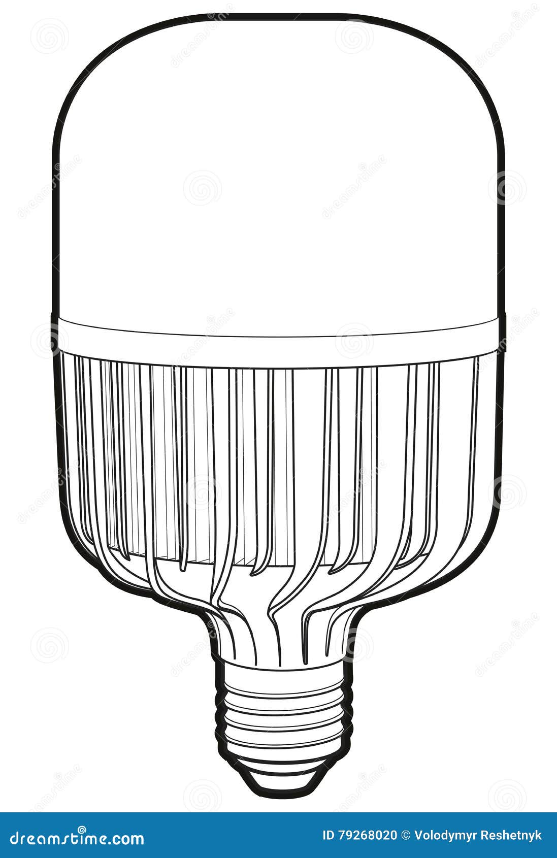 Big led lamp stock illustration. Illustration of energy - 79268020