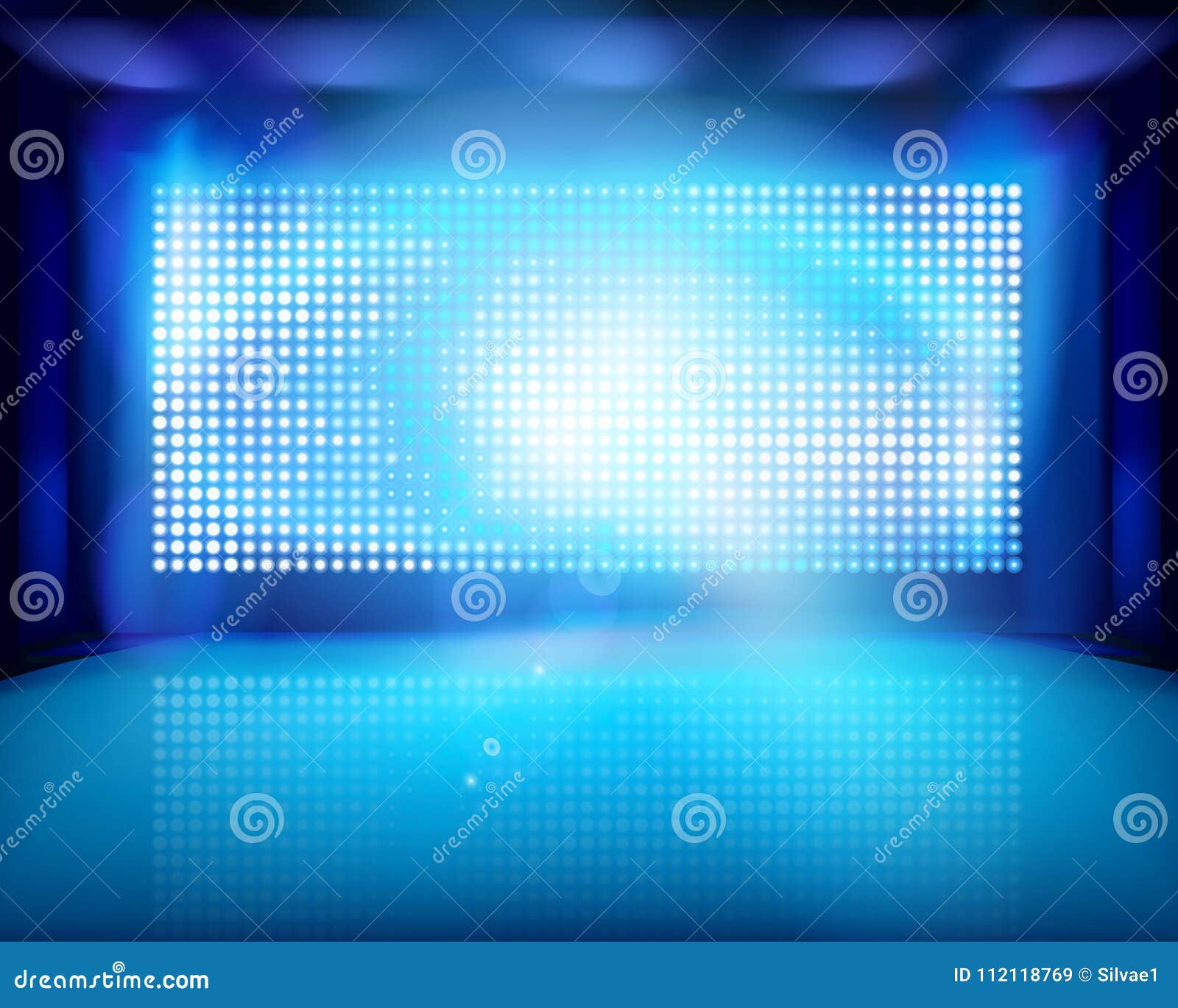Big Display Screen. Vector Illustration. Stock Vector - Illustration of ...