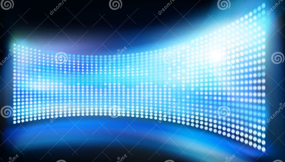 Big Led Projection Screen. Vector Illustration. Stock Vector ...