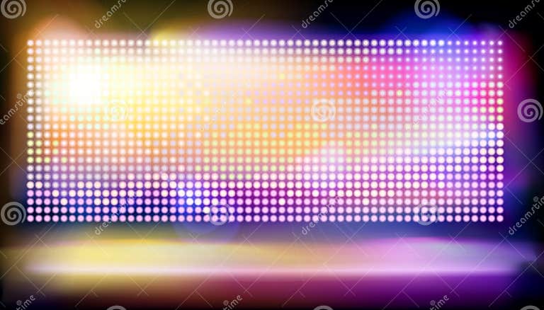 Big Led Projection Screen. Vector Illustration. Stock Vector ...