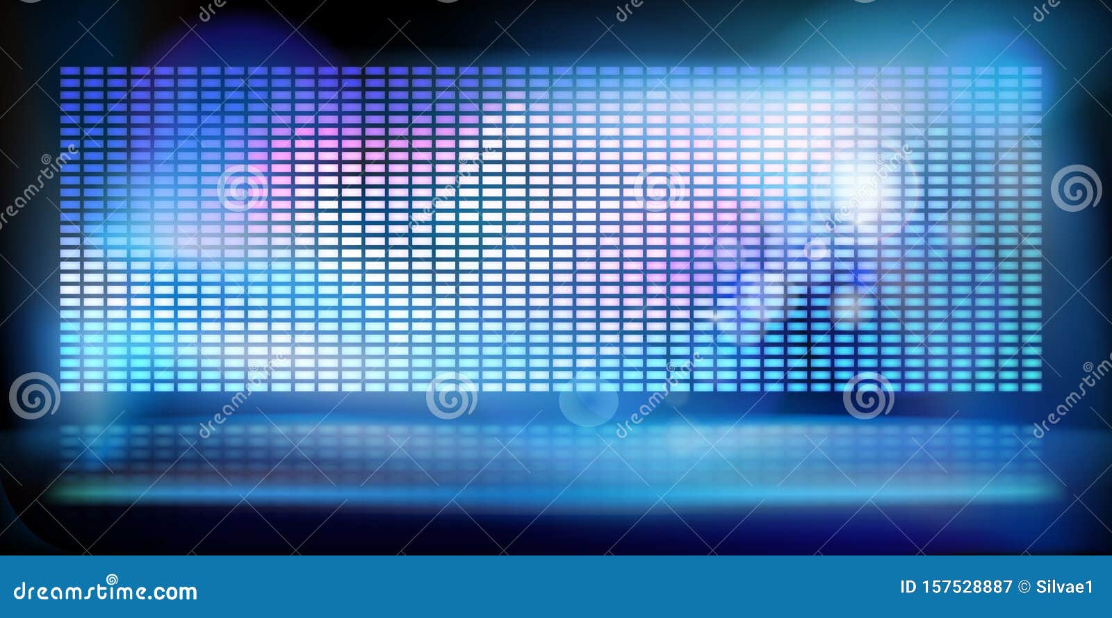 Big Led Screen on Stage. Vector Illustration. Stock Vector ...