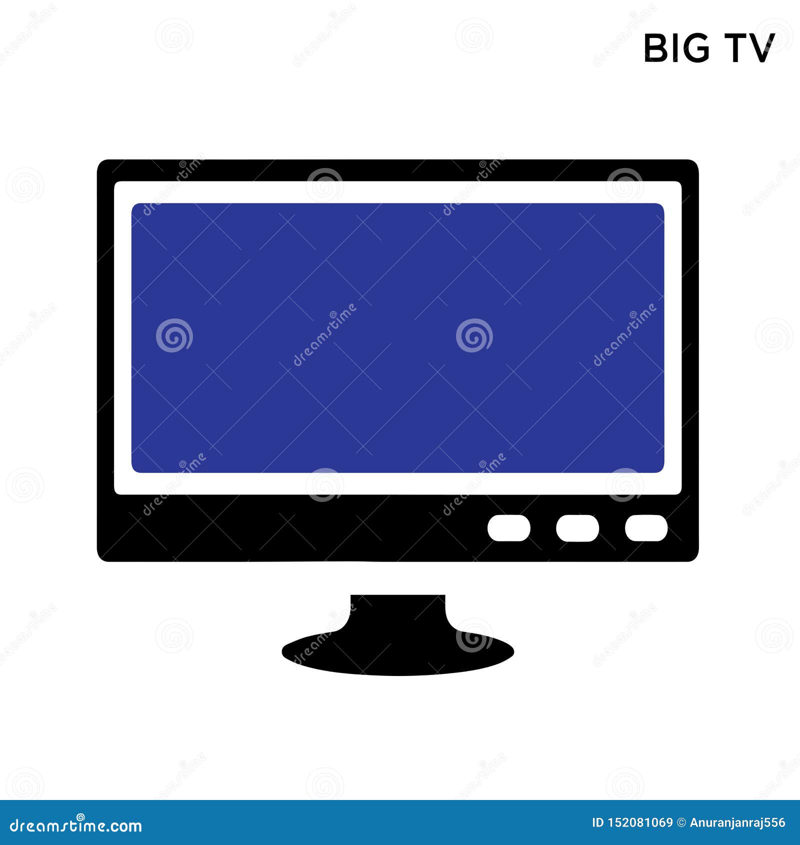 Big led tv editable icon stock vector. Illustration of media - 152081069