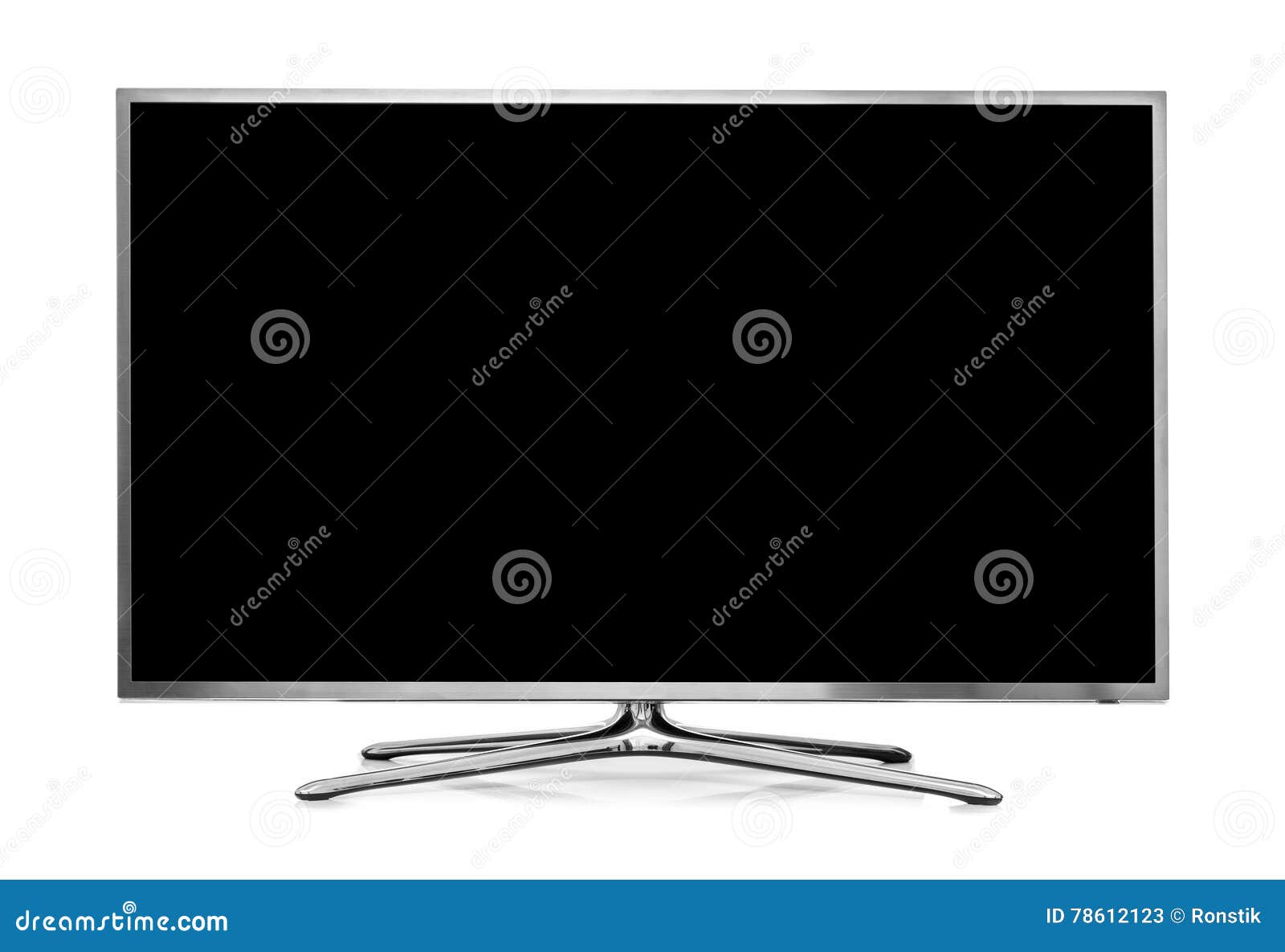 Big Led Tv Isolated on White Stock Image - Image of silver, stand: 78612123