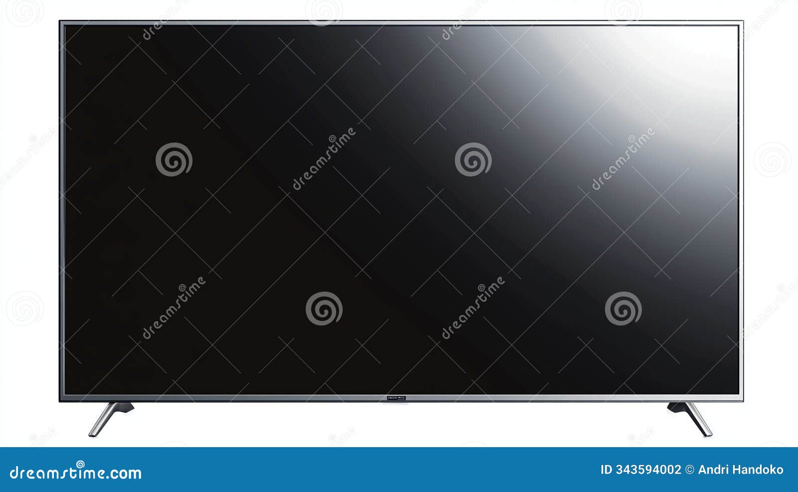 Big LED TV with White Light Background Stock Illustration ...