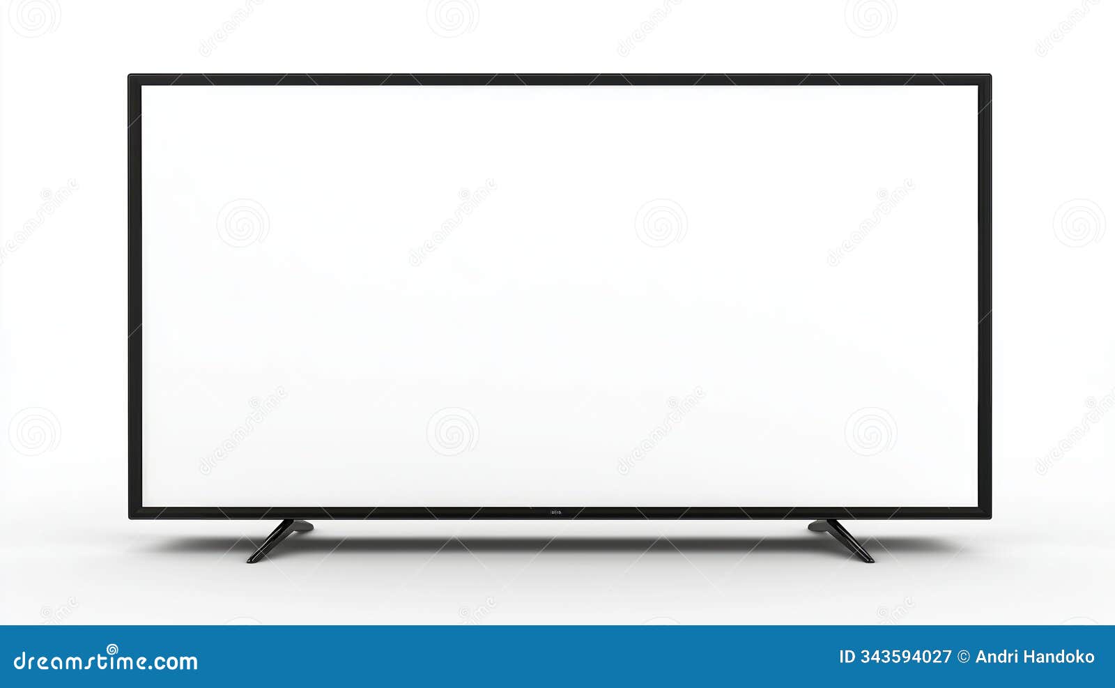 Big LED TV with White Light Background Stock Illustration ...