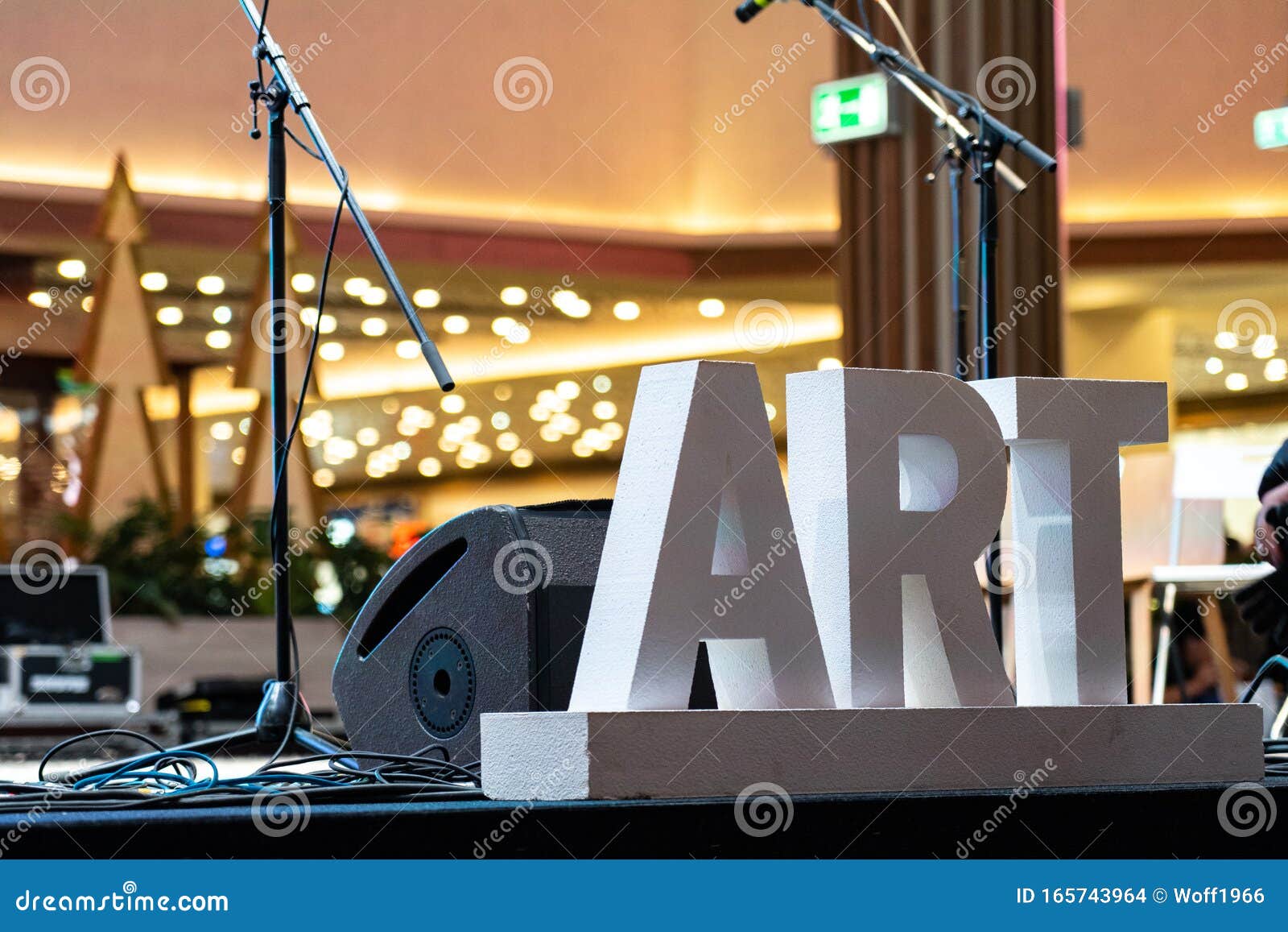 Big Letters on the Stage in the Mall. Art Stock Photo - Image of decor ...