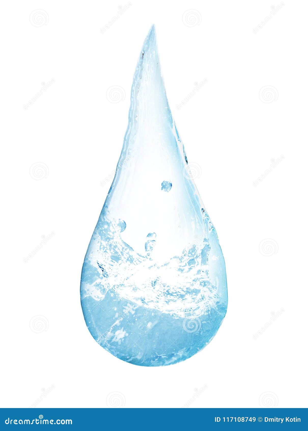 Big Light Blue Drop of Clear Water. Stock Image - Image of drip, blue ...