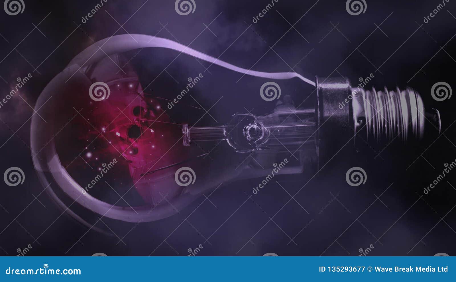 Light bulb with lightning stock video. Video of 1080p - 135293677