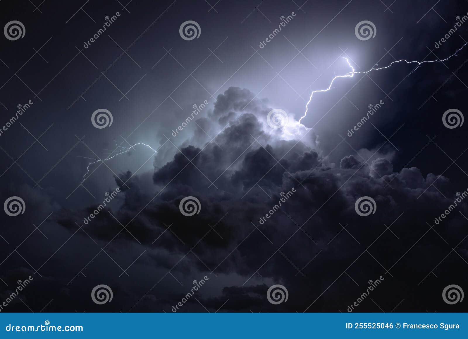 Big lightning in the sky stock photo. Image of electricity - 255525046