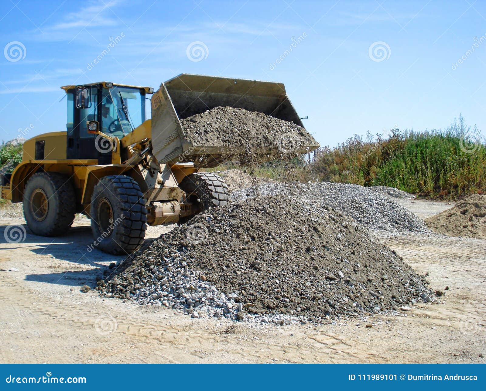 Yellow big loader stock image. Image of earthmover, earth - 111989101