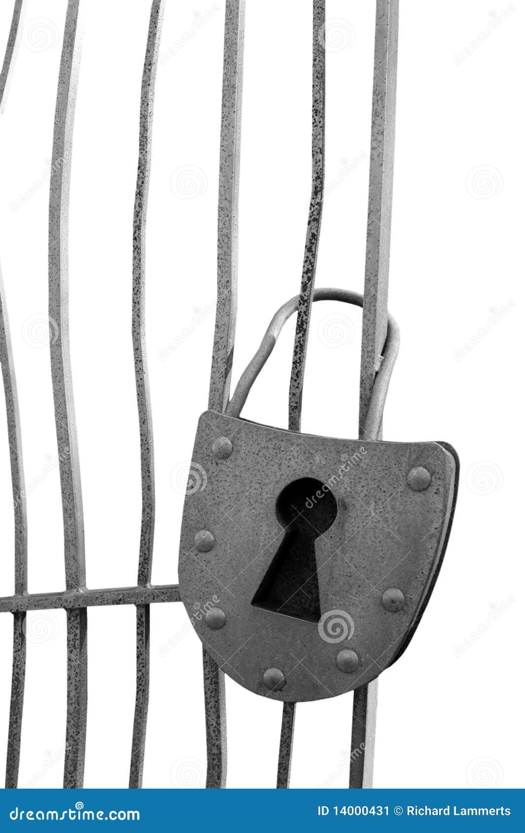 Big lock stock image. Image of closed, rust, secure, fence - 14000431