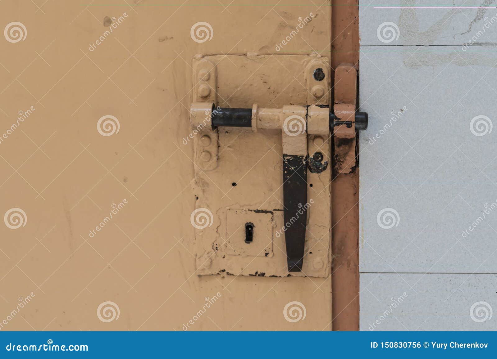Big Lock on the Prison Cell Door Stock Photo - Image of history ...