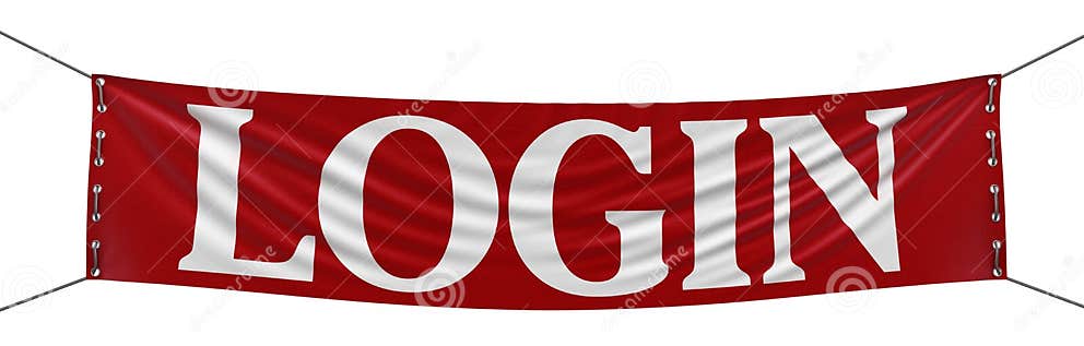 Big Login Banner stock illustration. Illustration of billboard - 90218865