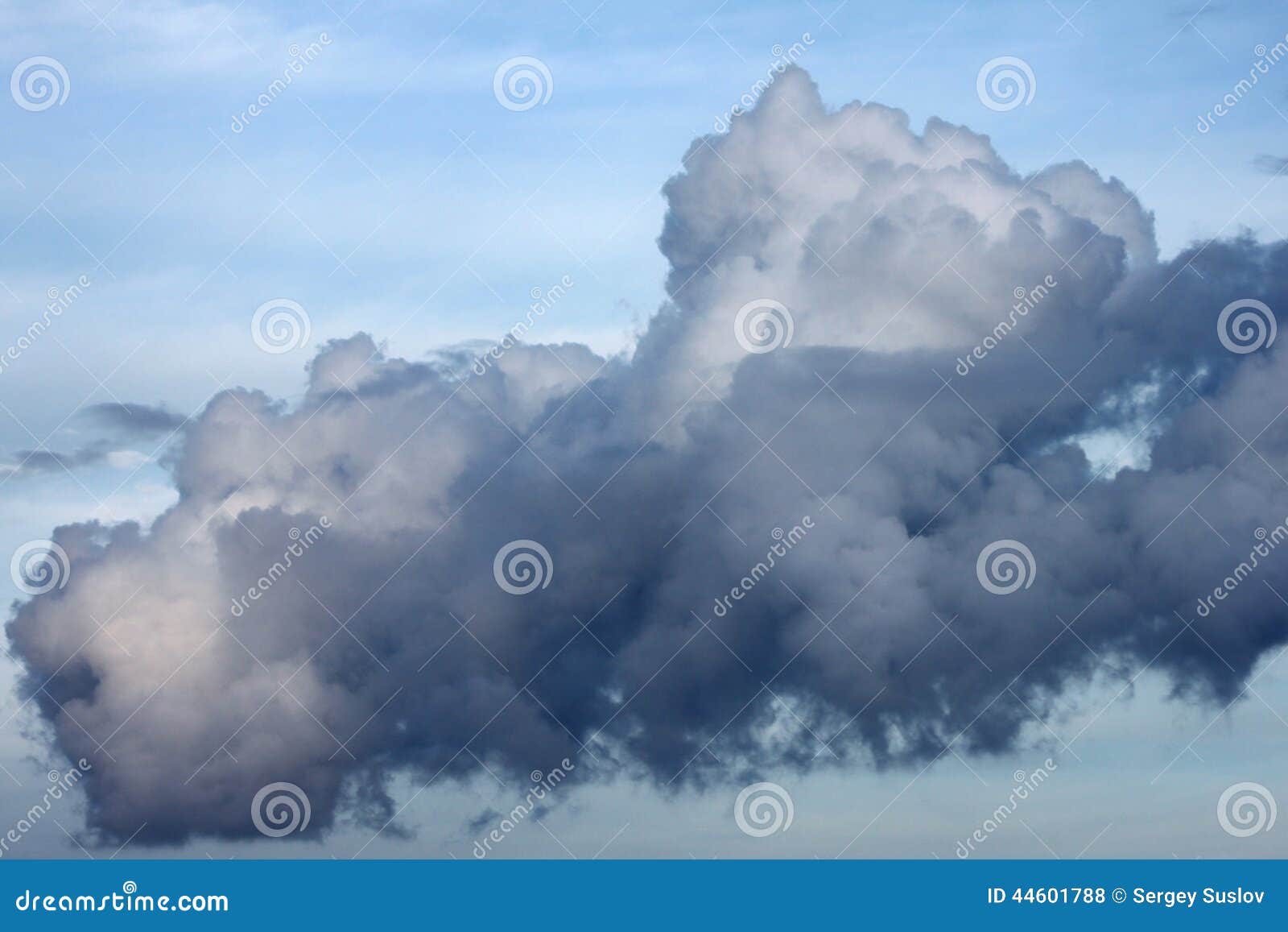 A Big Low Dark Beautiful Thunderstorm Cloud Closeup Stock Photo - Image ...