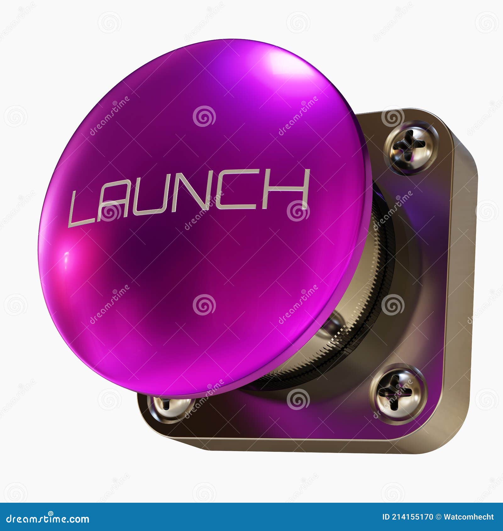 Big Magenta Launch Button stock illustration. Illustration of fortune ...