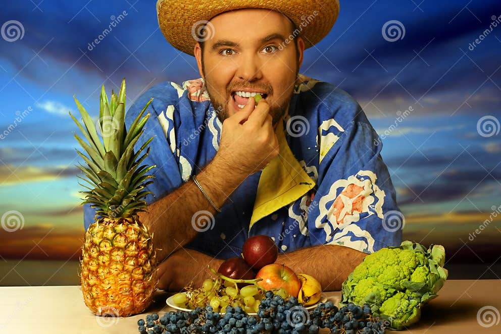 Big man eating stock photo. Image of expression, gluttony - 6782310