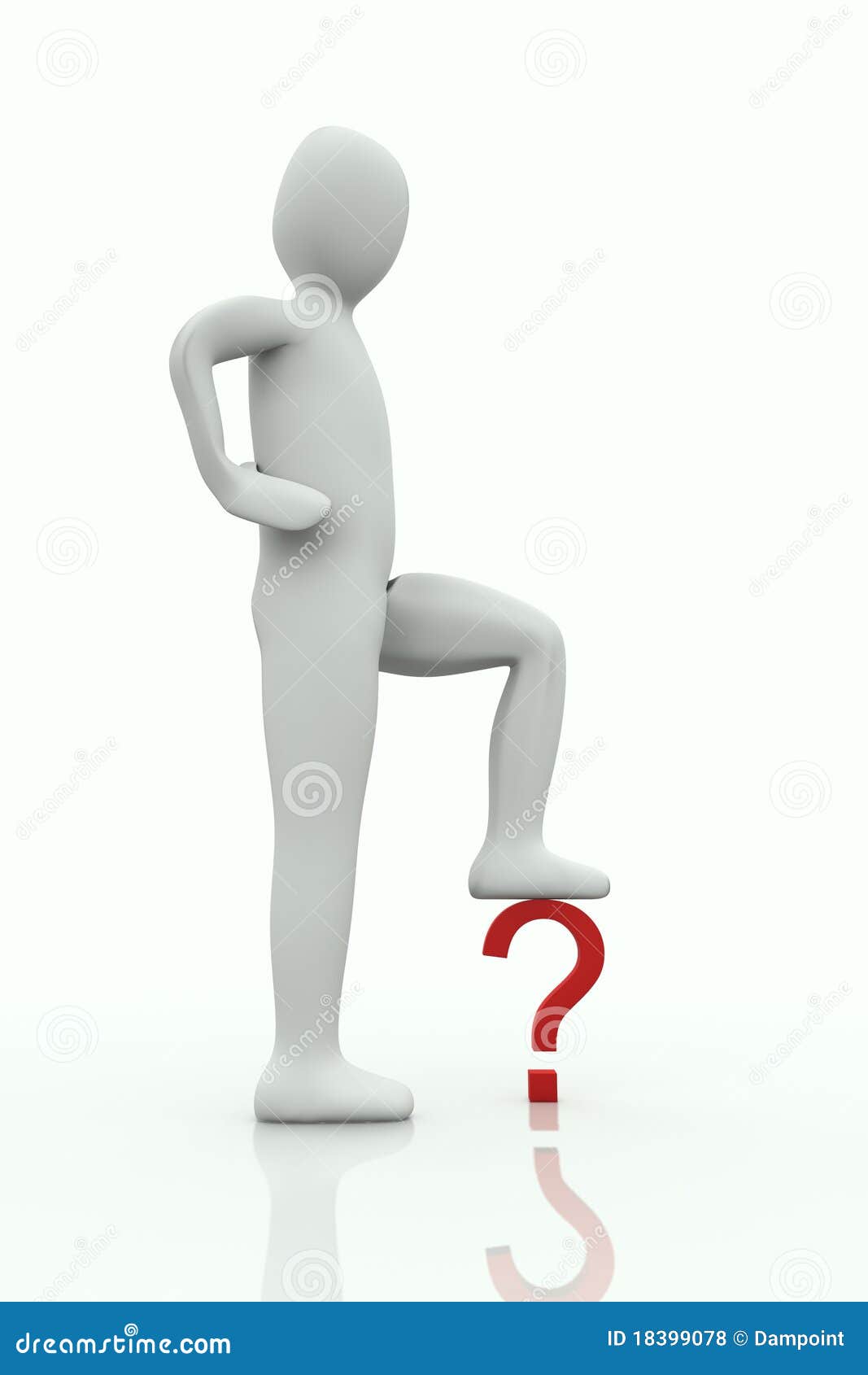 Big man on question mark stock illustration. Illustration of help ...