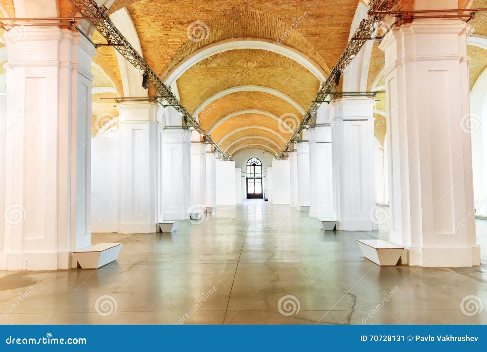 Big Marble Corridor with White Columns Stock Image - Image of corridor ...