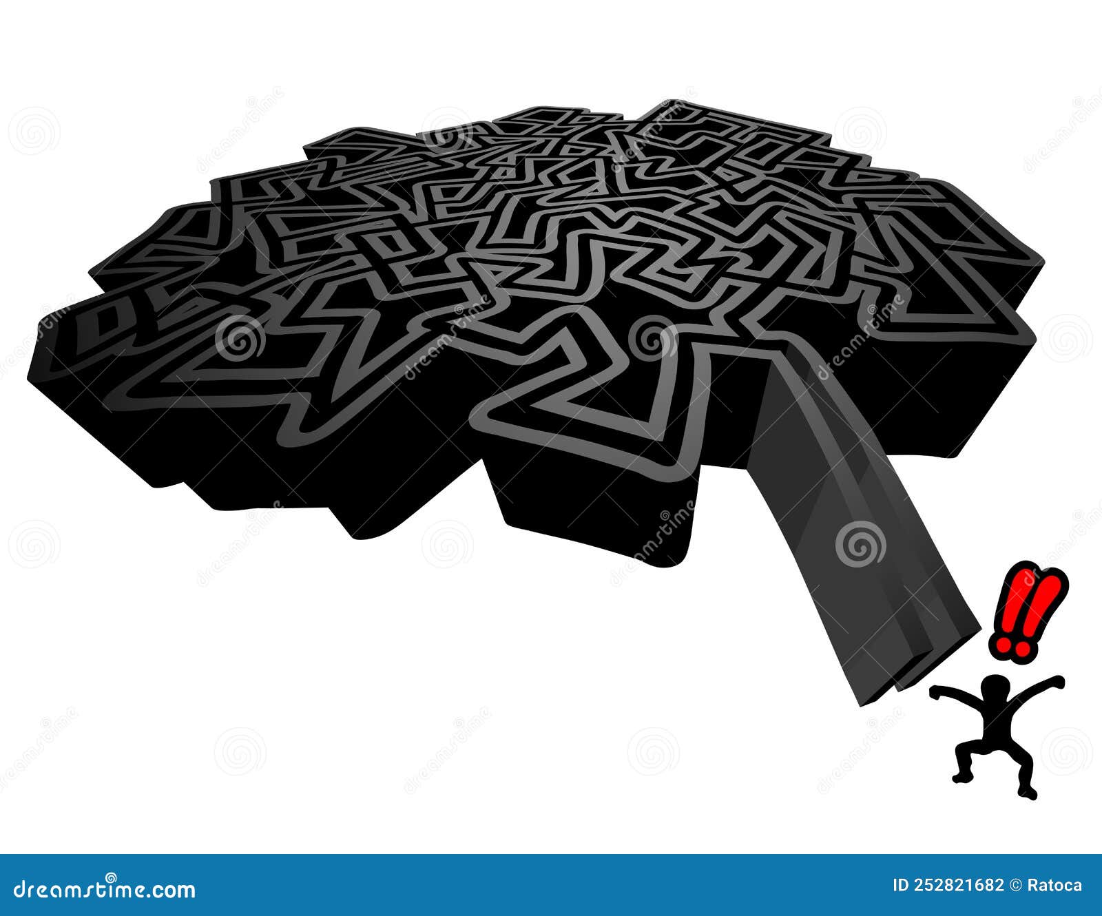 Big maze stock vector. Illustration of sport, hobby - 252821682
