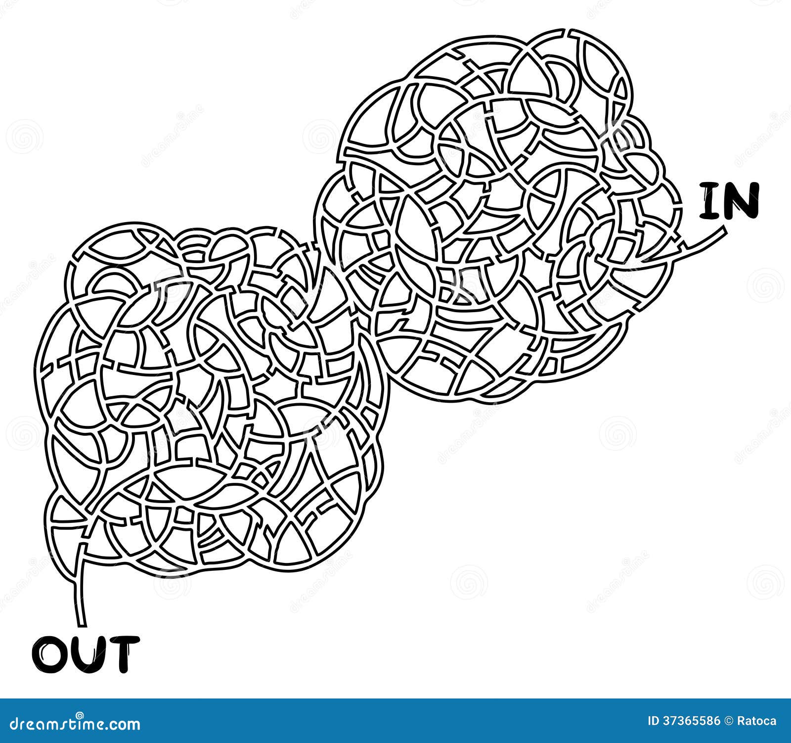 Big maze stock vector. Illustration of pleasure, labyrinth - 37365586