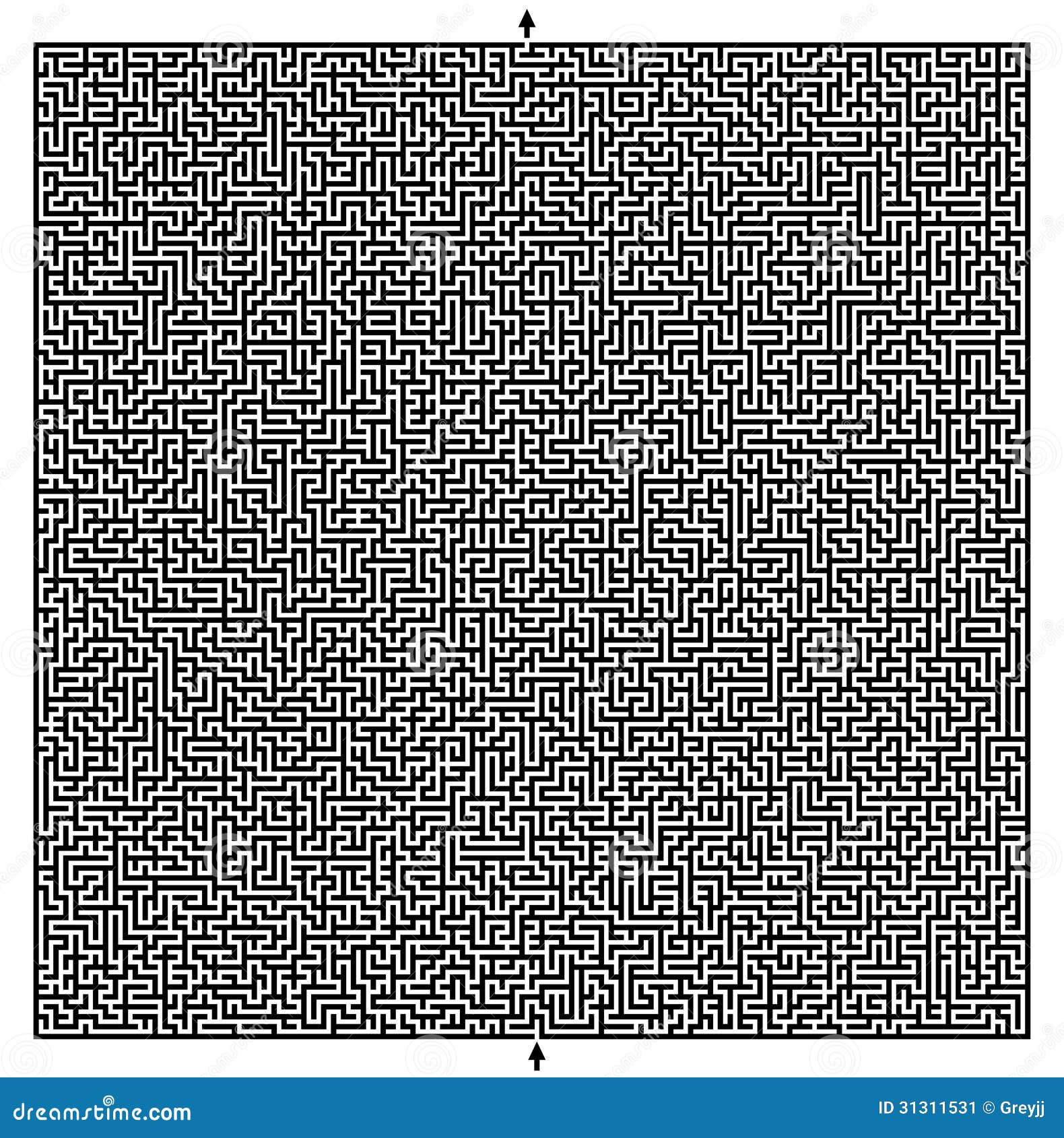 Big maze stock vector. Illustration of game, choice, pattern - 31311531