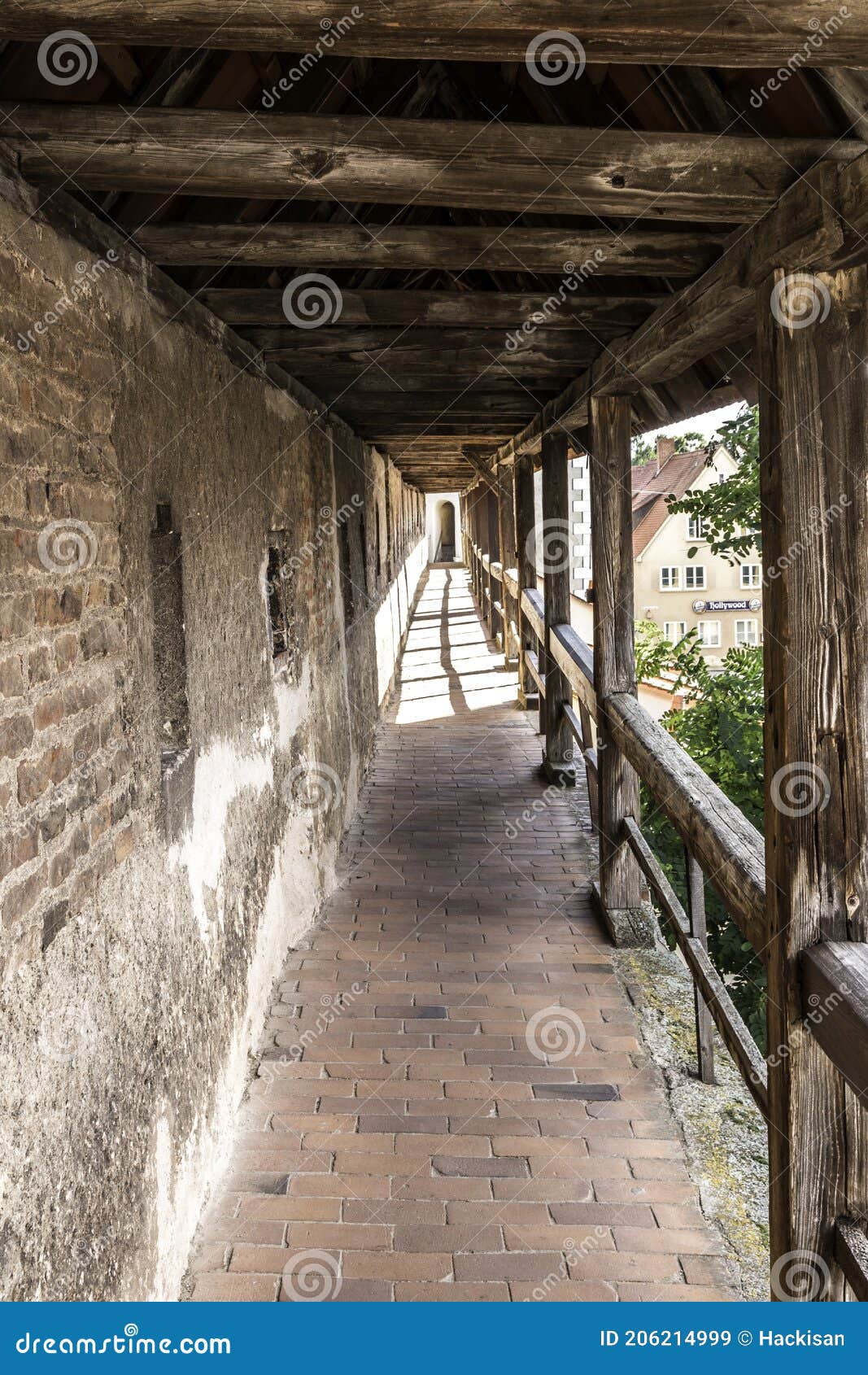 Big Medieval City Wall Around the Medieval Town Stock Image - Image of ...
