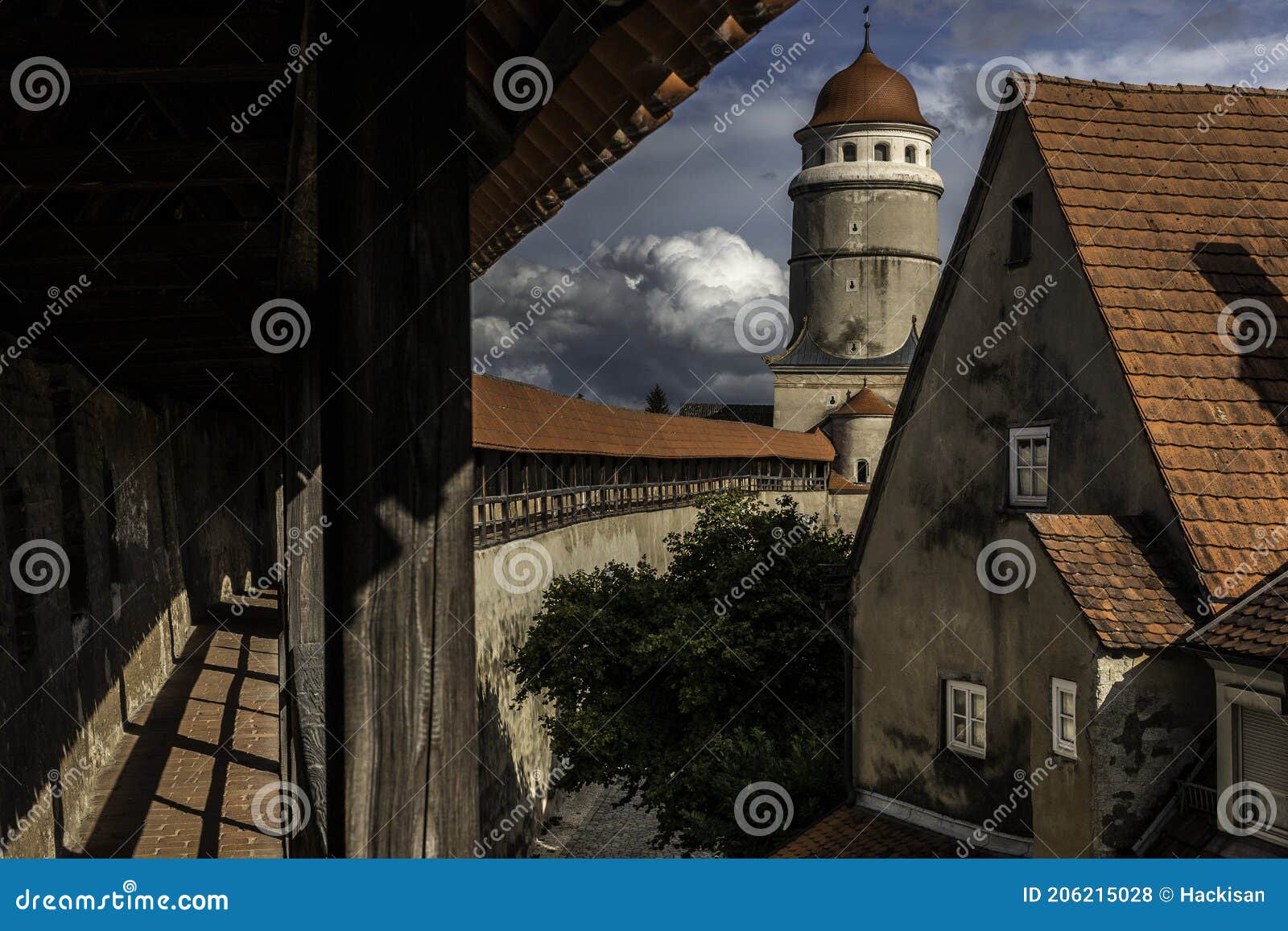 Big Medieval City Wall Around the Medieval Town Stock Photo - Image of ...