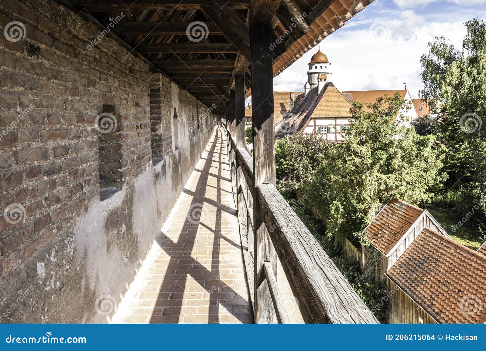 Big Medieval City Wall Around the Medieval Town Stock Photo - Image of ...