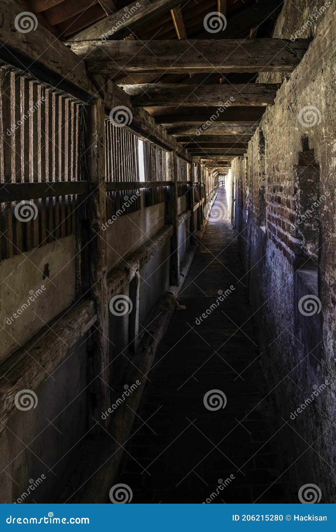 Big Medieval City Wall Around the Medieval Town Stock Photo - Image of ...